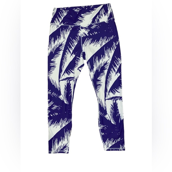 Fabletics | Pants & Jumpsuits | Purple And White Palm Tree Printed ...